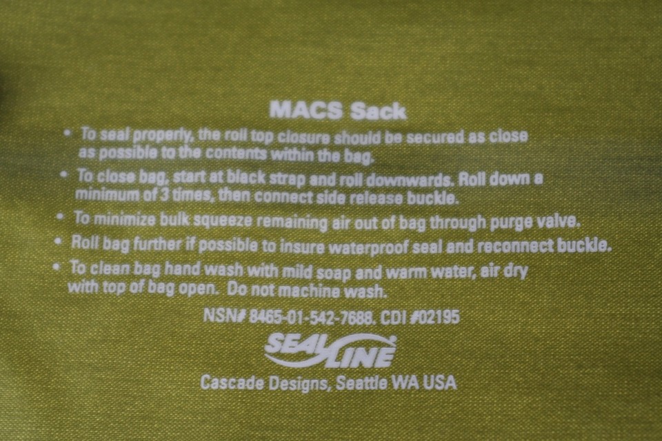 TWO AUTHENTIC NEW USMC 9L MAC SACK WATERPROOF DRY BAGS ILBE 9LITER NEW ...
