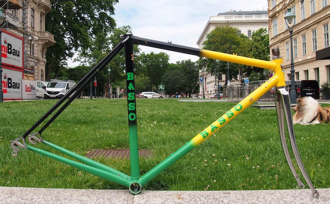 Vintage original BASSO Oria Steel Road Bike Frame Fork 50cm XS Italy ...