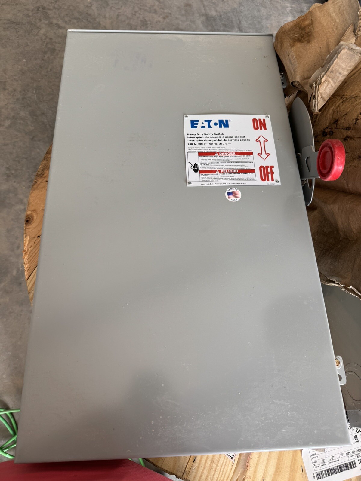 Eaton DH364FRK NEMA 3R Fusible Disconnect 200A 600V 3P 3W | eBay