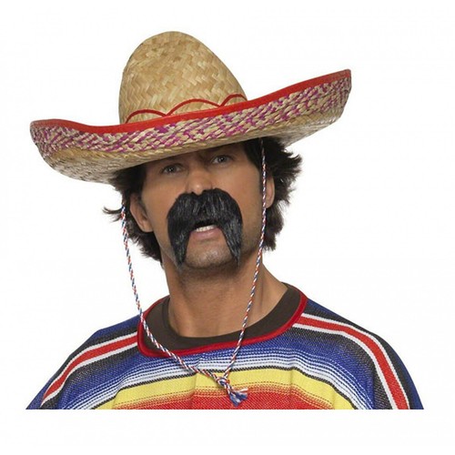 Big & Bushy Gringo Moustache Costume Adult Halloween | eBay