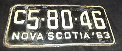 1963 NOVA SCOTIA LICENSE PLATE c5-80-46 | eBay