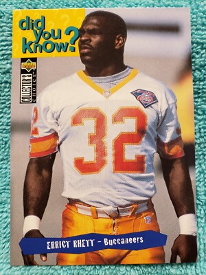 1995 COLLECTOR'S CHOICE ERRICT RHETT #37 DID YOU KNOW TAMPA BAY ...