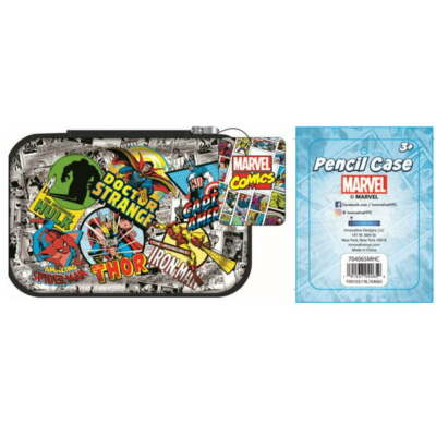 Marvel Avengers Spiderman Thor Hulk Comics Molded Pencil Case Kids ...