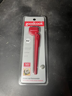 Good Cook Precision Digital Instant Read Thermometer + Battery - Red ...