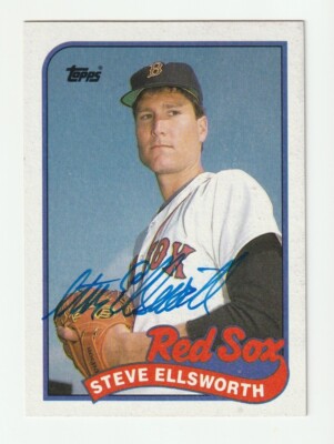 Steve Ellsworth Signed 1989 Topps Card #299 Auto Boston Red Sox ...