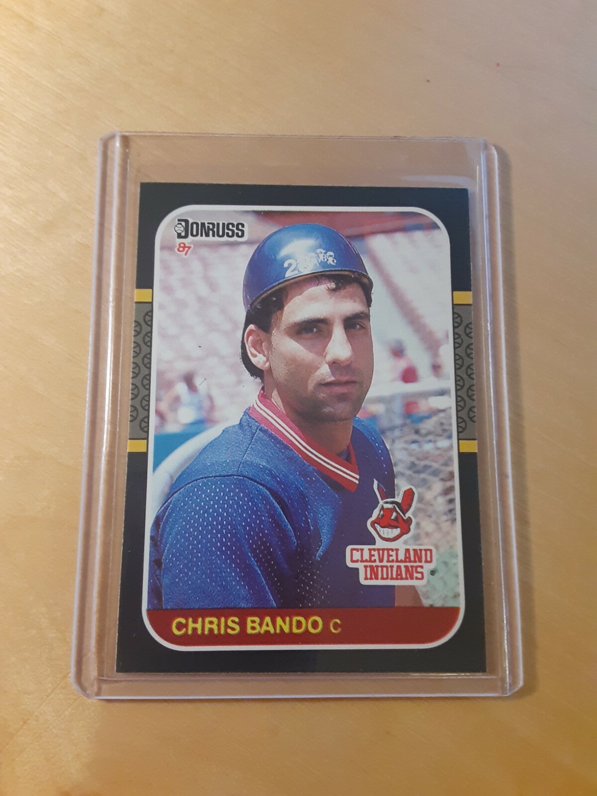 1987 Donruss #501 CHRIS BANDO Cleveland Indians Baseball Card, Catcher ...