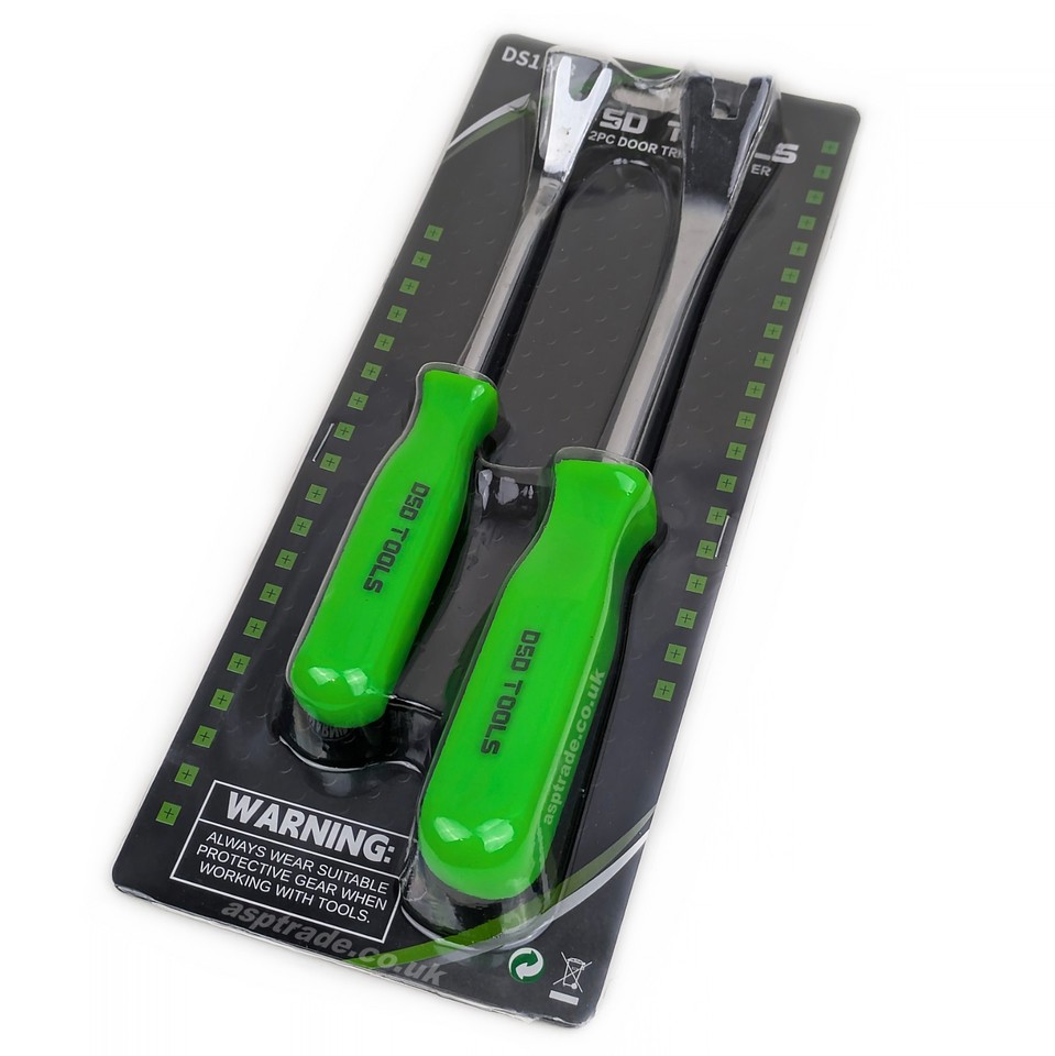 DSD TOOLS 2pc CAR DOOR PANEL REMOVER & INTERIOR TRIM CLIP POPPER TOOL ...