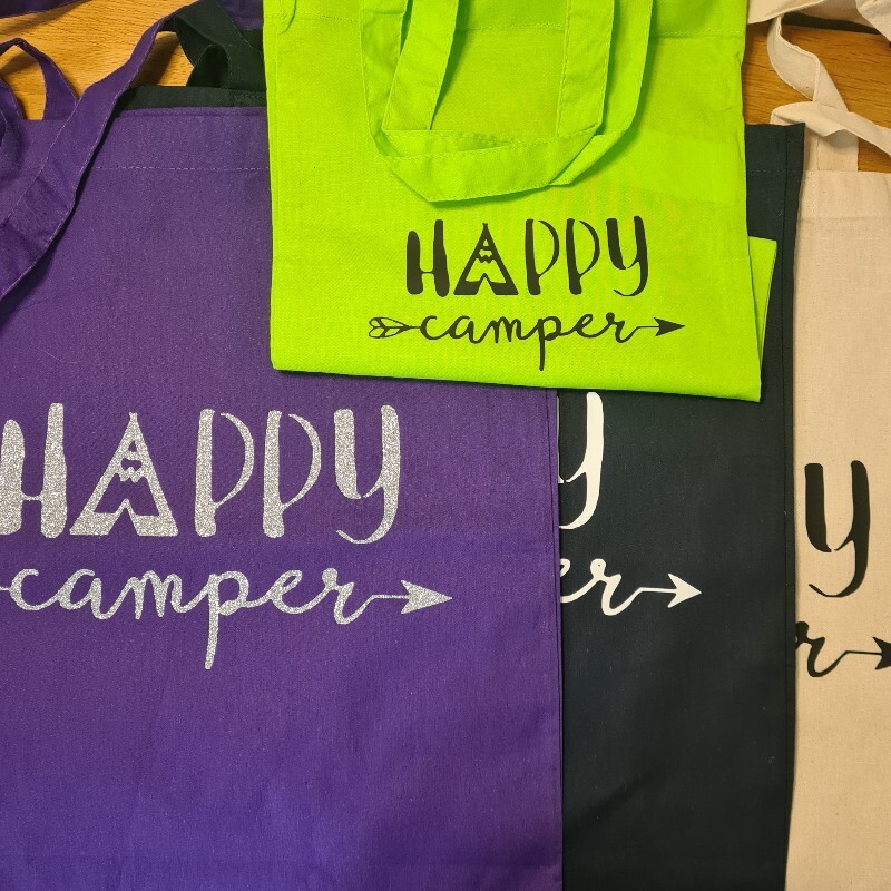 Happy Camper Adult tee - Add name / short message | eBay