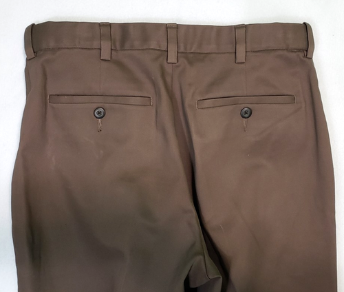 David Taylor Collection Men's Cotton Pants Brown Comfort Waist 30 ...