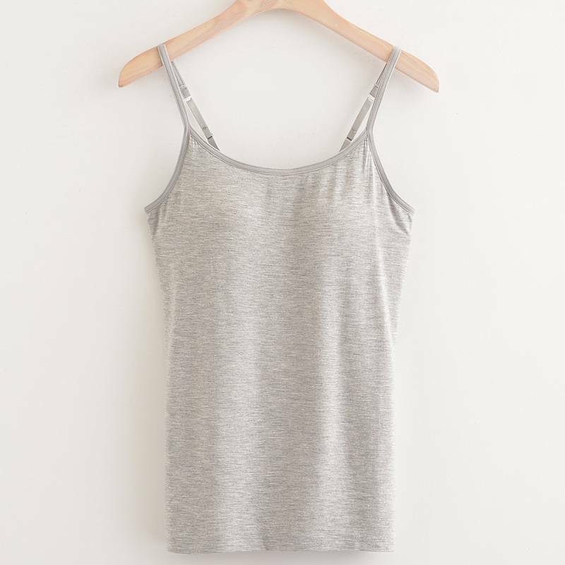 CAMI Camisole with Built in Shelf BRA Adjustable Spaghetti Strap Basic ...