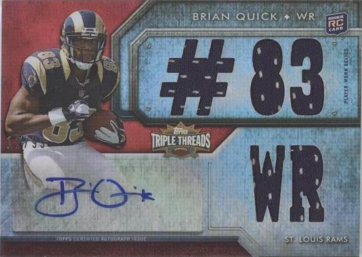2012 Topps Triple Threads - Brian Quick #122 #83 WR /99 (AU, MEM, RC ...