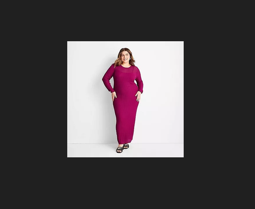 Women's Long Sleeve Sheer Midi Dress - Future Collective with Jenny K ...