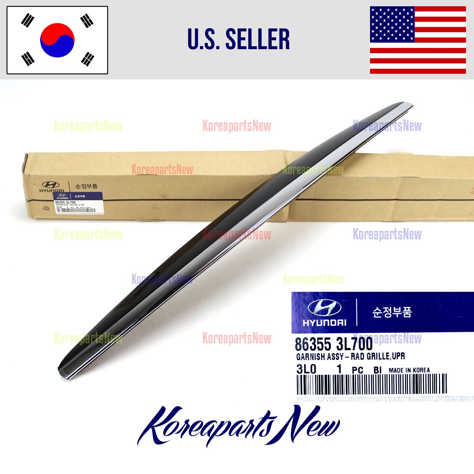 Grille Upper Grill Molding Hood (GENUINE) 86355-3L700 HYUNDAI AZERA ...