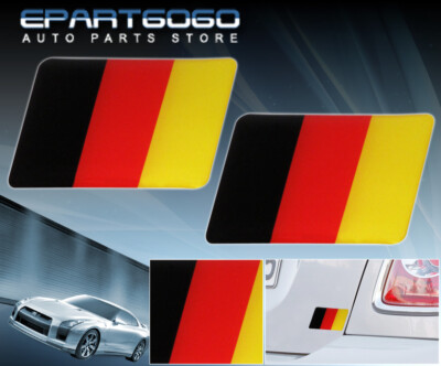 2X Germany Flag Euro Emblem Decal Sticker Badge Logo 3D Waterproof ...