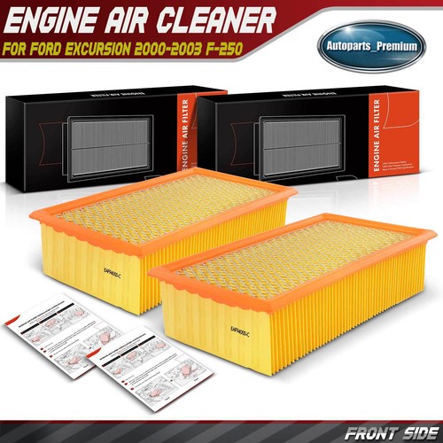 2x Engine Air Filter for Ford Excursion 2000-2003 F-250 350 450 550 ...