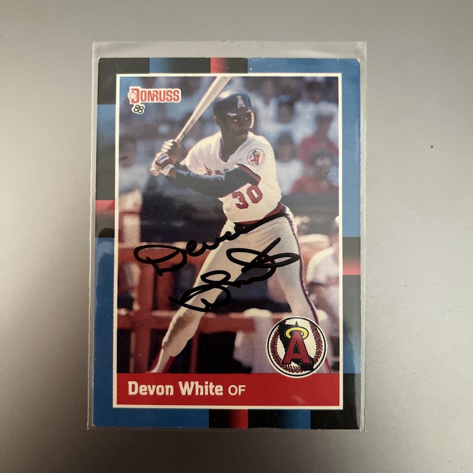 DEVON WHITE 1988 DONRUSS AUTOGRAPHED SIGNED AUTO BASEBALL CARD | eBay