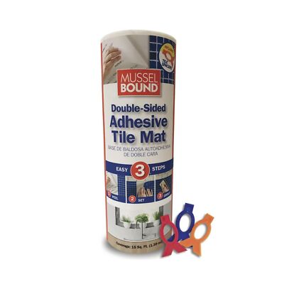 MusselBound® Adhesive Tile Mat with Spacers - Easy, Mess-Free Wall Tile ...