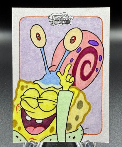 2025 Topps Chrome SpongeBob SquarePants Sketch Card 1/1 - Gary ...