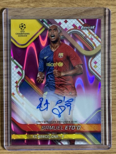 2025 Topps Finest UCC Samuel Eto’o Magenta Wave Autograph 49/75 | eBay UK