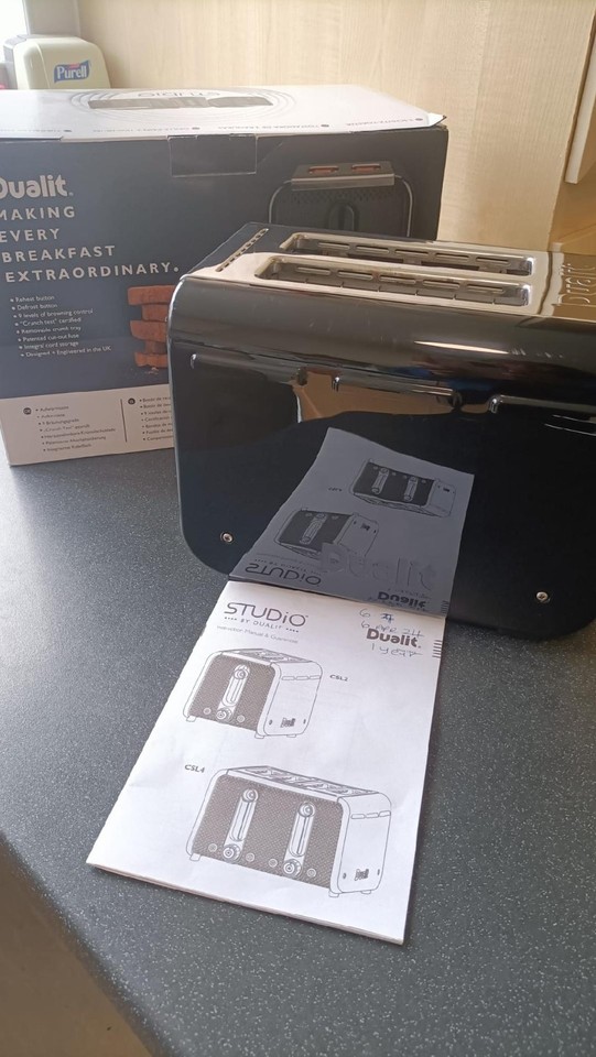 Dualit Studio Range Black 2 slice toaster | eBay UK