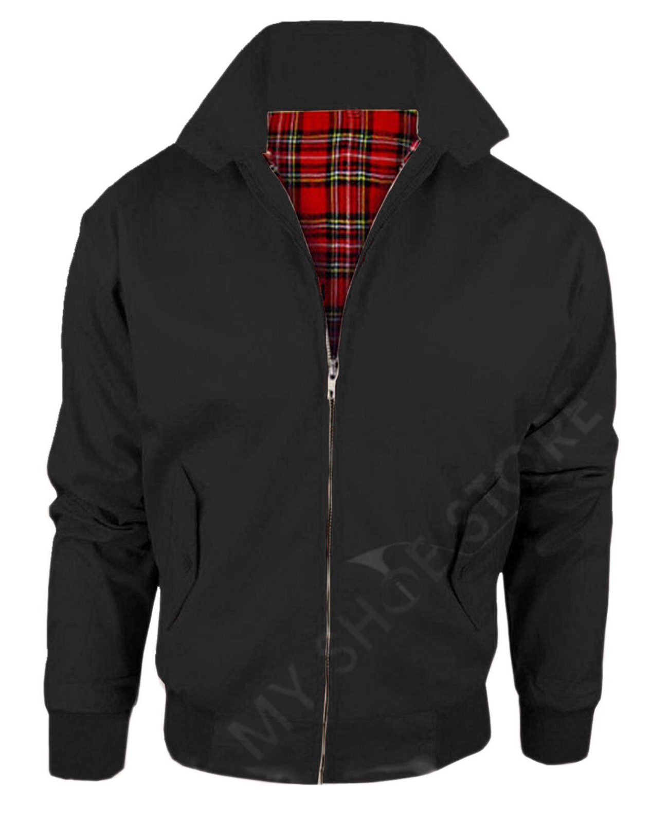 Mens Classic Harrington Jacket Tartan Lining | eBay UK