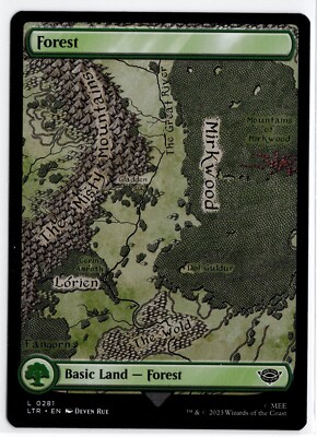 Magic The Gathering LTR #281 Basic Land Forest The Lord of the Rings ...