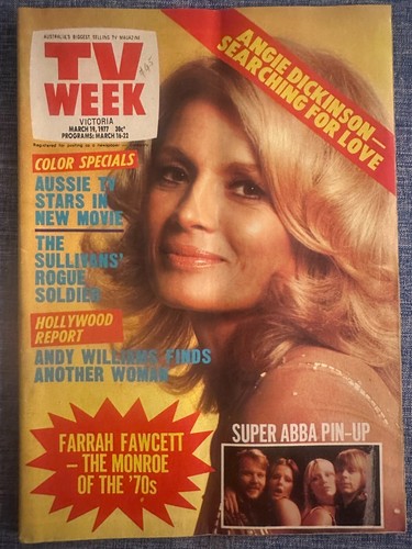 TV Week Magazine - 1977 - Abba poster, Farrah Fawcett, The Sullivan's ...