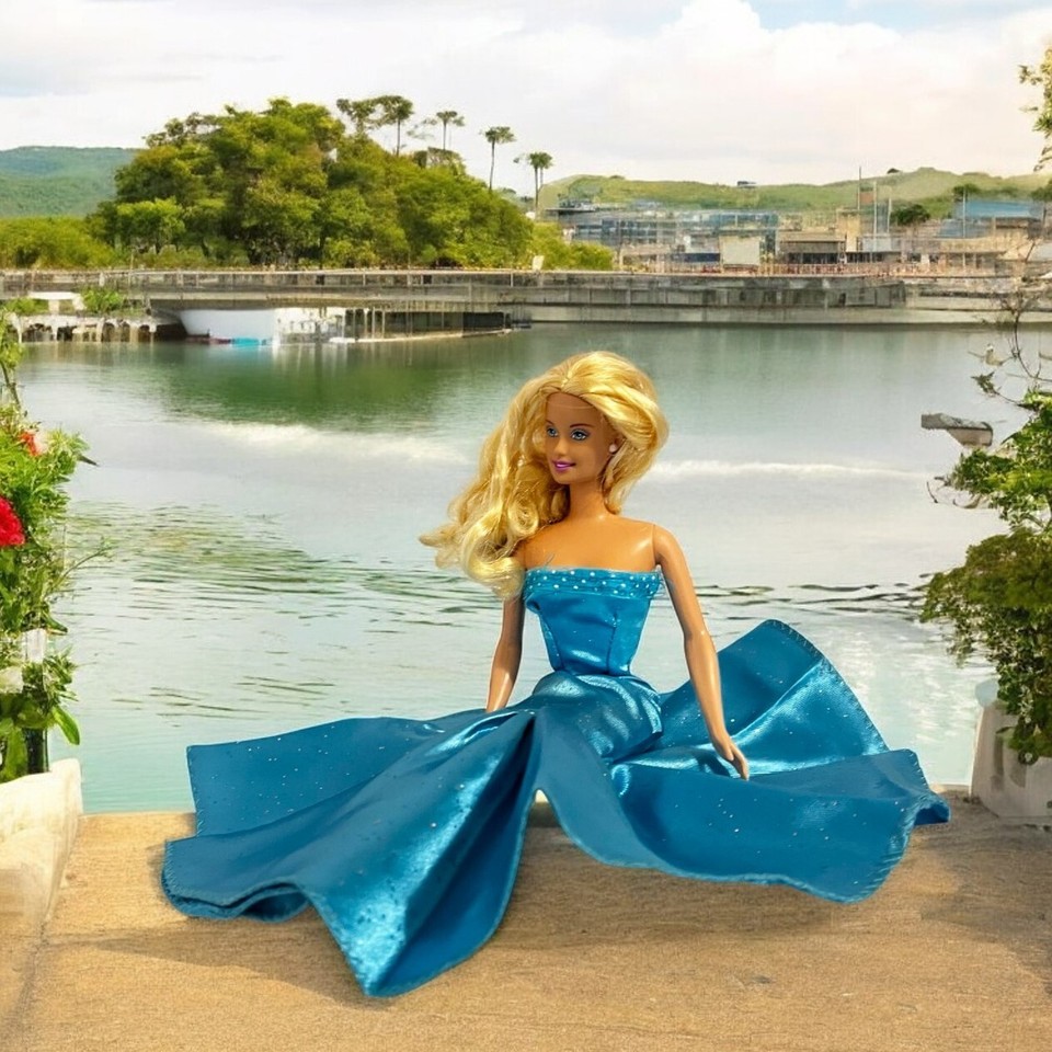 Saphire Siren Princess Mermaid Dress-Unique Handmade Blue Mermaid Gown ...