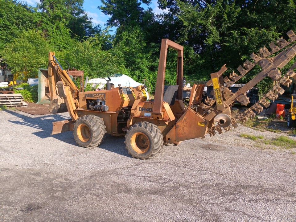 CASE DH4B 4x4 BACKHOE, TRENCHER w 6 WAY BACKFILL BLADE COMBO | eBay