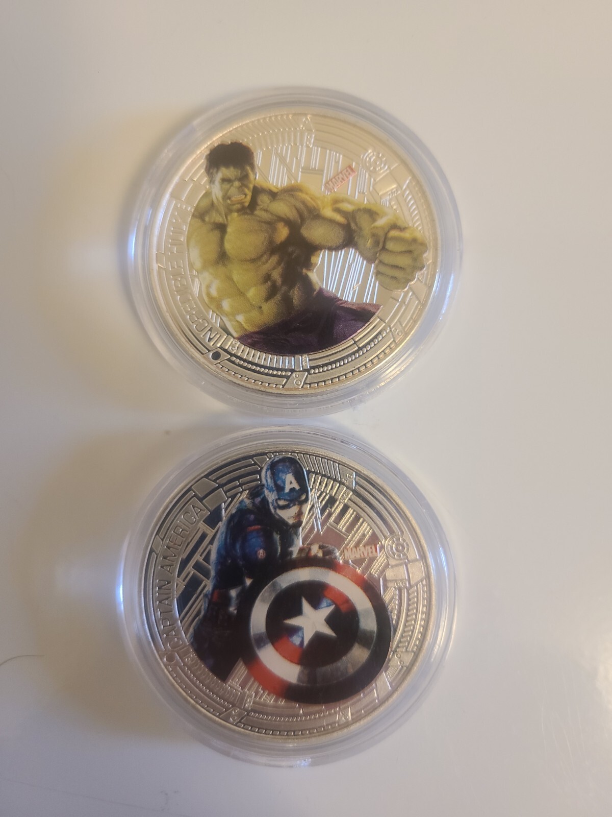 Set of 2 Marvel Avengers Tokens Hulk and Captain America | eBay