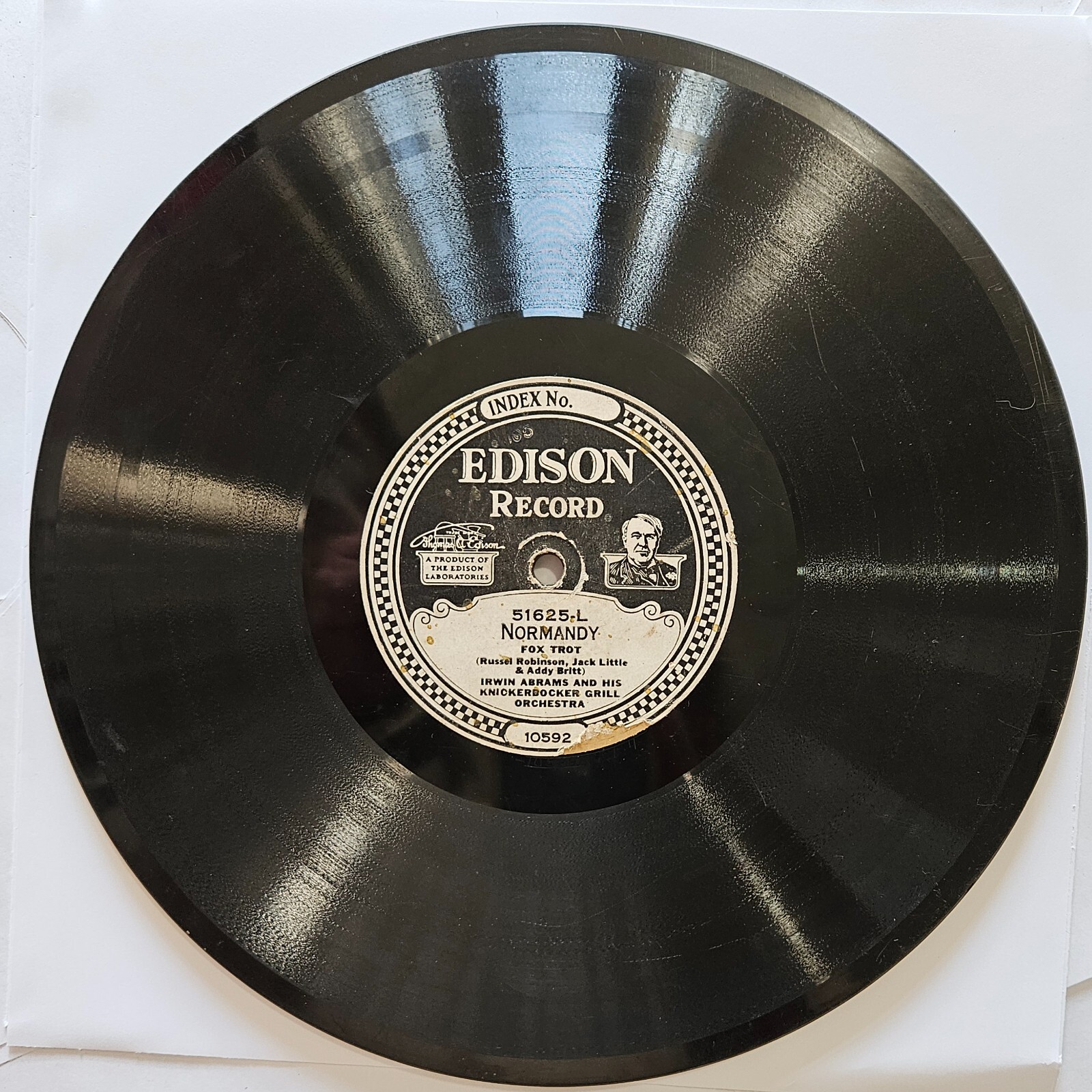 78 RPM 10": Edison 51625 Irwin Abrams Normandy Jack Stillmans Orchestra ...