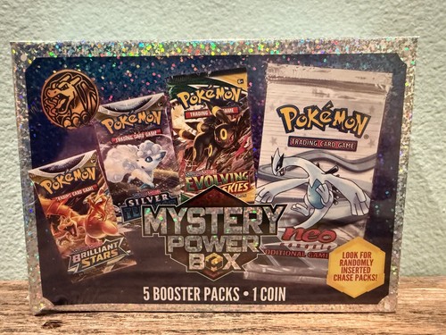 Pokémon Mystery Power Box 5 Packs EVOLVING SKIES? / NEO GENESIS? / LOST ...