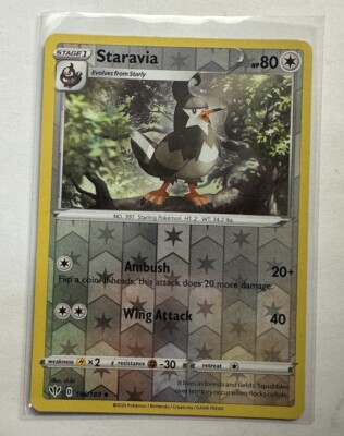Staravia 146/189 Reverse Holo SWSH Darkness Ablaze Pokemon Card NM | eBay