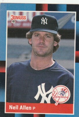 FREE SHIPPING-MINT-1988 Donruss New York Yankees #597 Neil Allen +BONUS ...