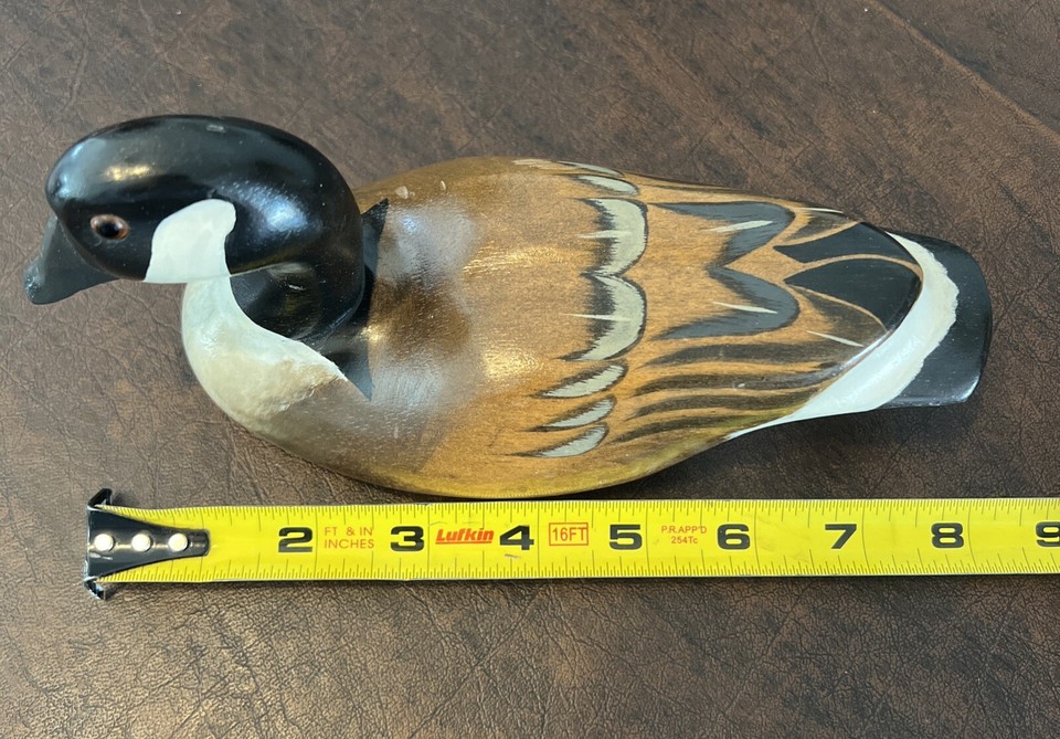Vintage A Wooden Bird Factory Original Canada Goose Hand Carved Figure ...