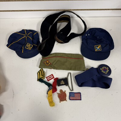 Vintage Cub Boy Scouts BSA Lot Pins Patches Hats Clothing Accessories ...