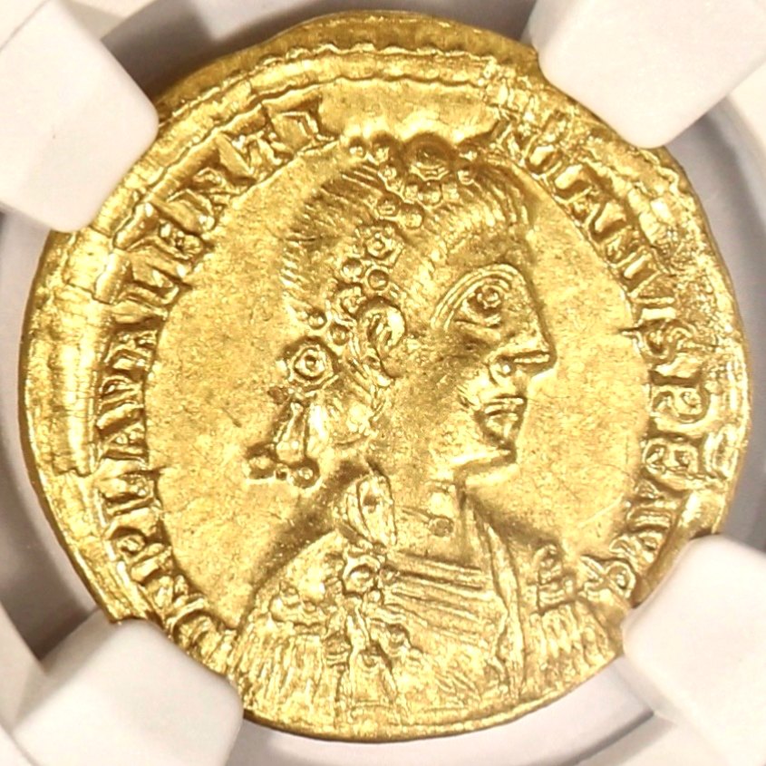 Gold AV Solidus Valentinian III Roman Empire 425-455 AD Certified NGC ...