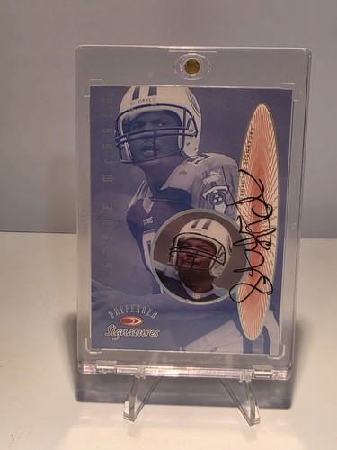 1999 DONRUSS PREFERRED SIGNATURES STEVE MCNAIR AUTOGRAPHED HARD SIGNED ...
