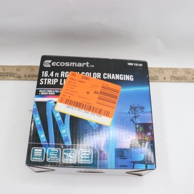 EcoSmart RGBW Color Changing Dimmable Linkable Plug-In LED Strip Light ...