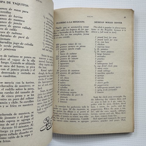 1977 / MEXICAN COOK BOOK FOR AMERICAN HOMES / Velazquez De Leon / Good ...