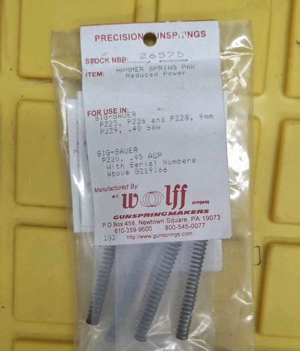 Wolff Spring Reduced Power Hammer Spring Kit for Sig P220 ...