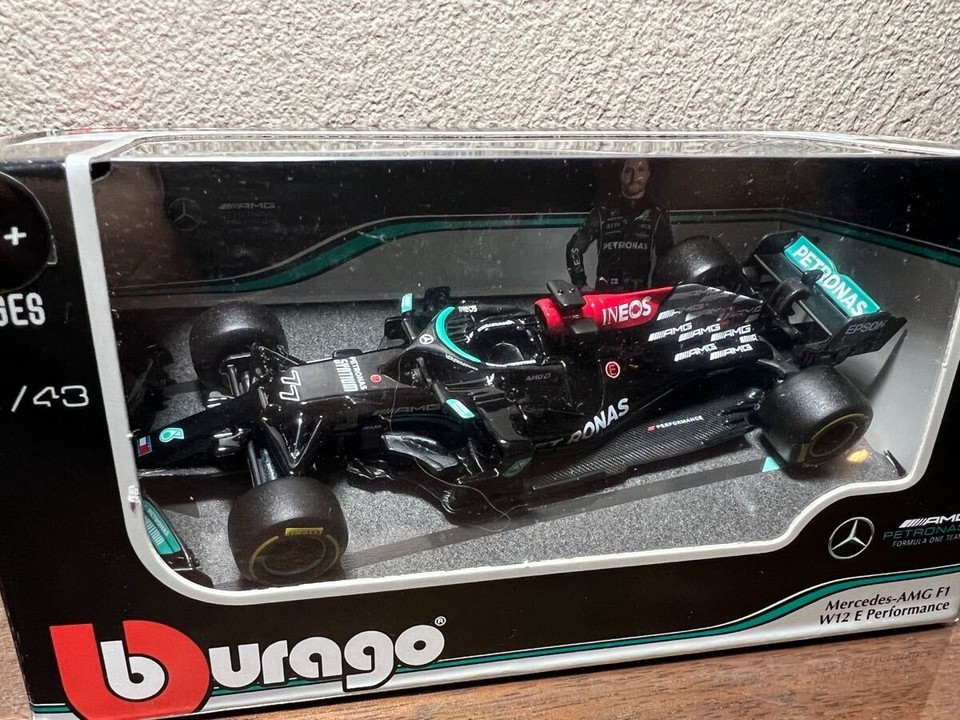 burago Mercedes Benz F1 Team W10 W12 Bottas Burago 2 set 1/43 Minicar ...