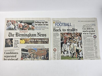 Alabama Football Crimson Tide Newspaper Alabama Georgia Win Saban's 1st ...