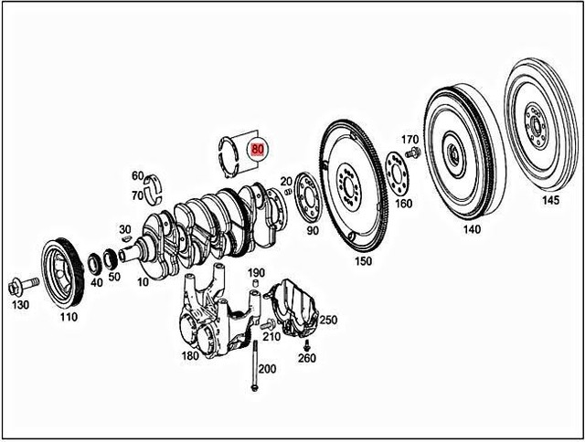 MERCEDES Mercedes-Benz OEM Cla250 Crankshaft Crank-thrust Washer ...