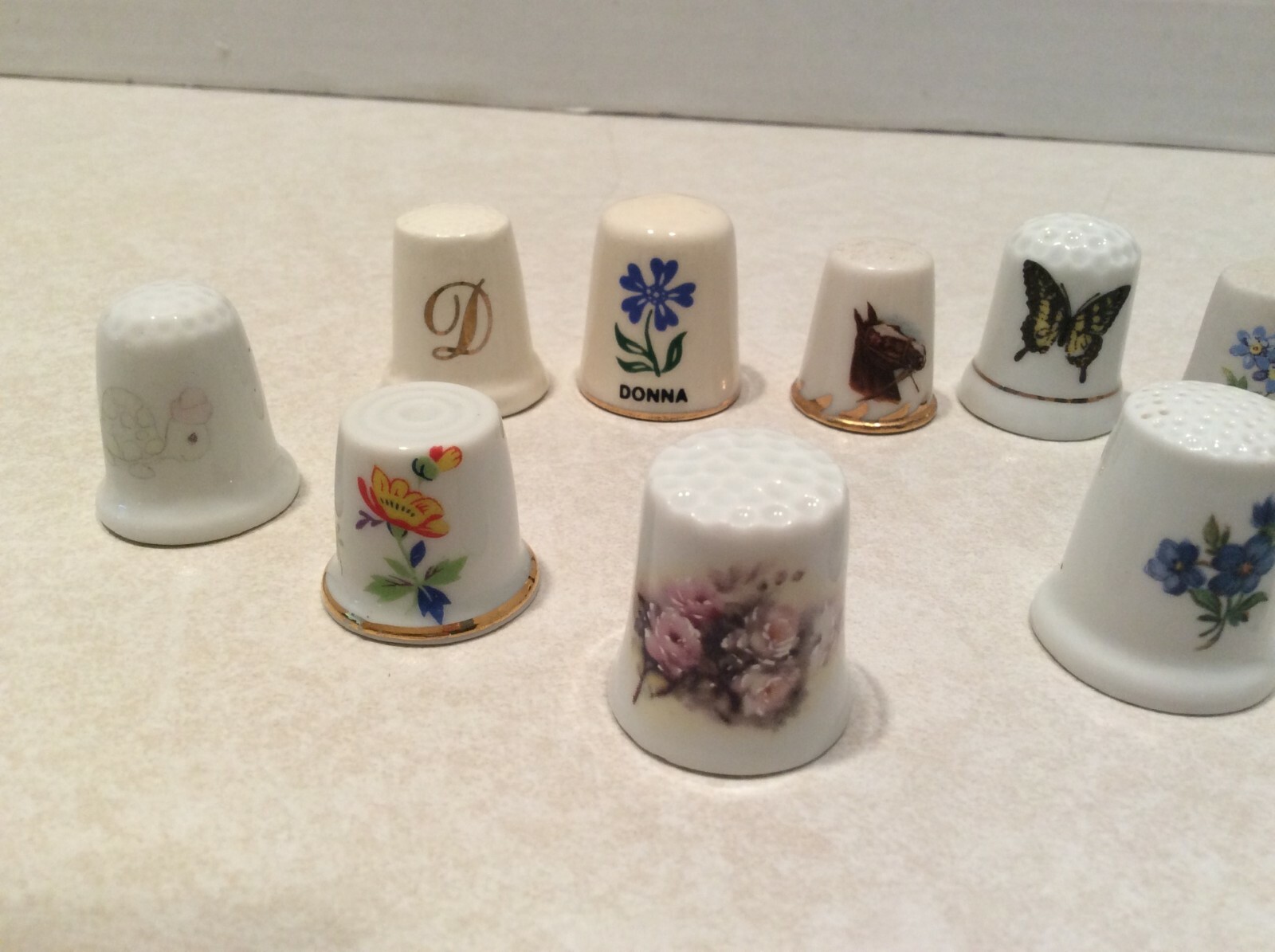 Thimbles collection, LOT of 12, flowers/animals | eBay