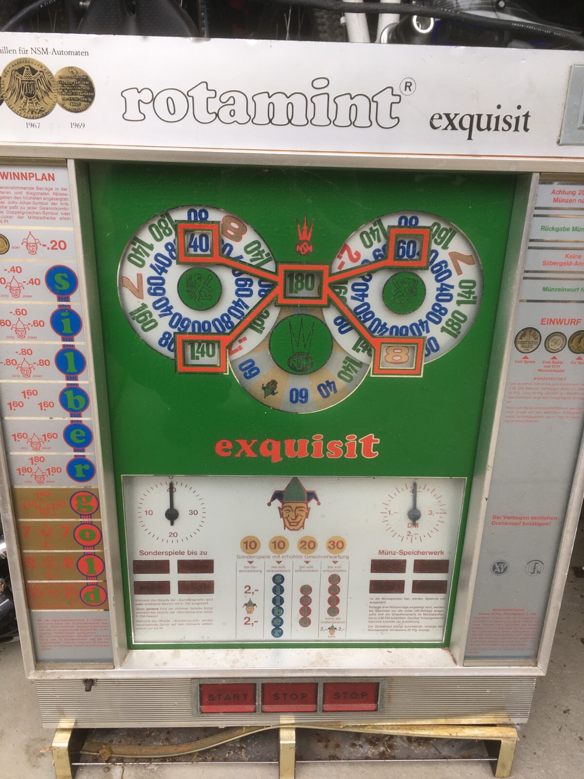 Vintage German Rotamint exquisit coin op slot machine Parts Or Repair ...