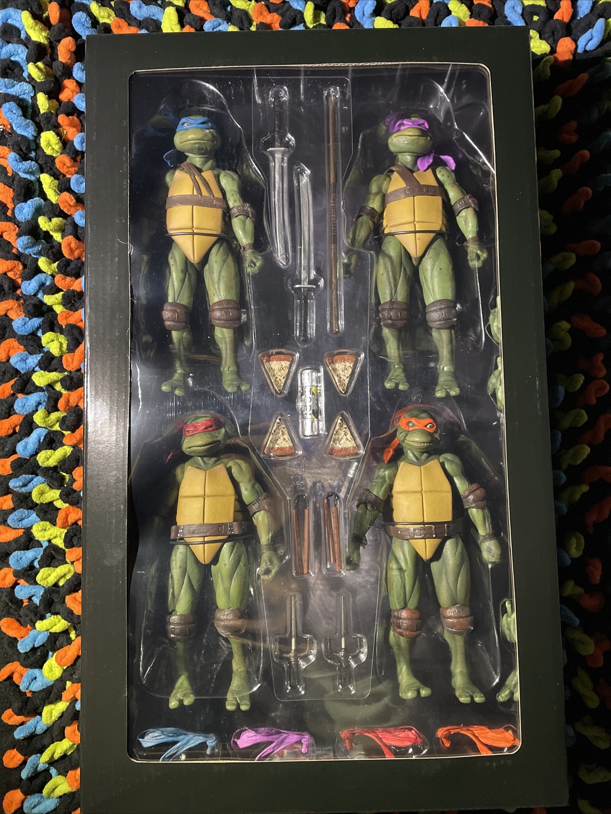 2018 Original NECA SDCC Exclusive TMNT Movie 4-Pack 1990 Box Set | eBay