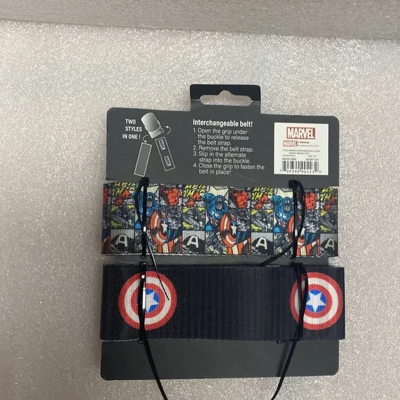 Marvel Super Hero Belt Pack One Size 1 interchangeable buckle + 2 Belt ...