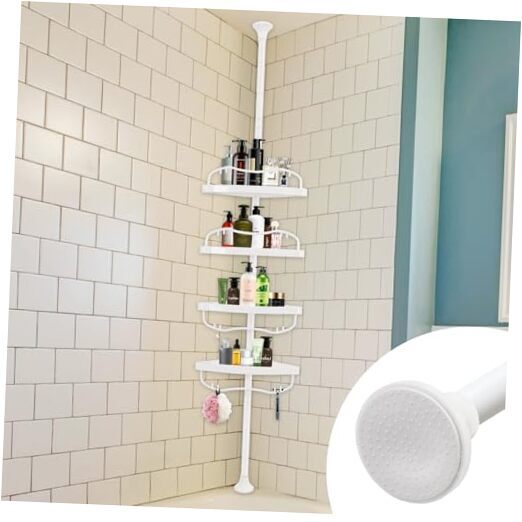 Tension Rod Shower Caddy Buy Zenna Home RustResistant Corner Shower