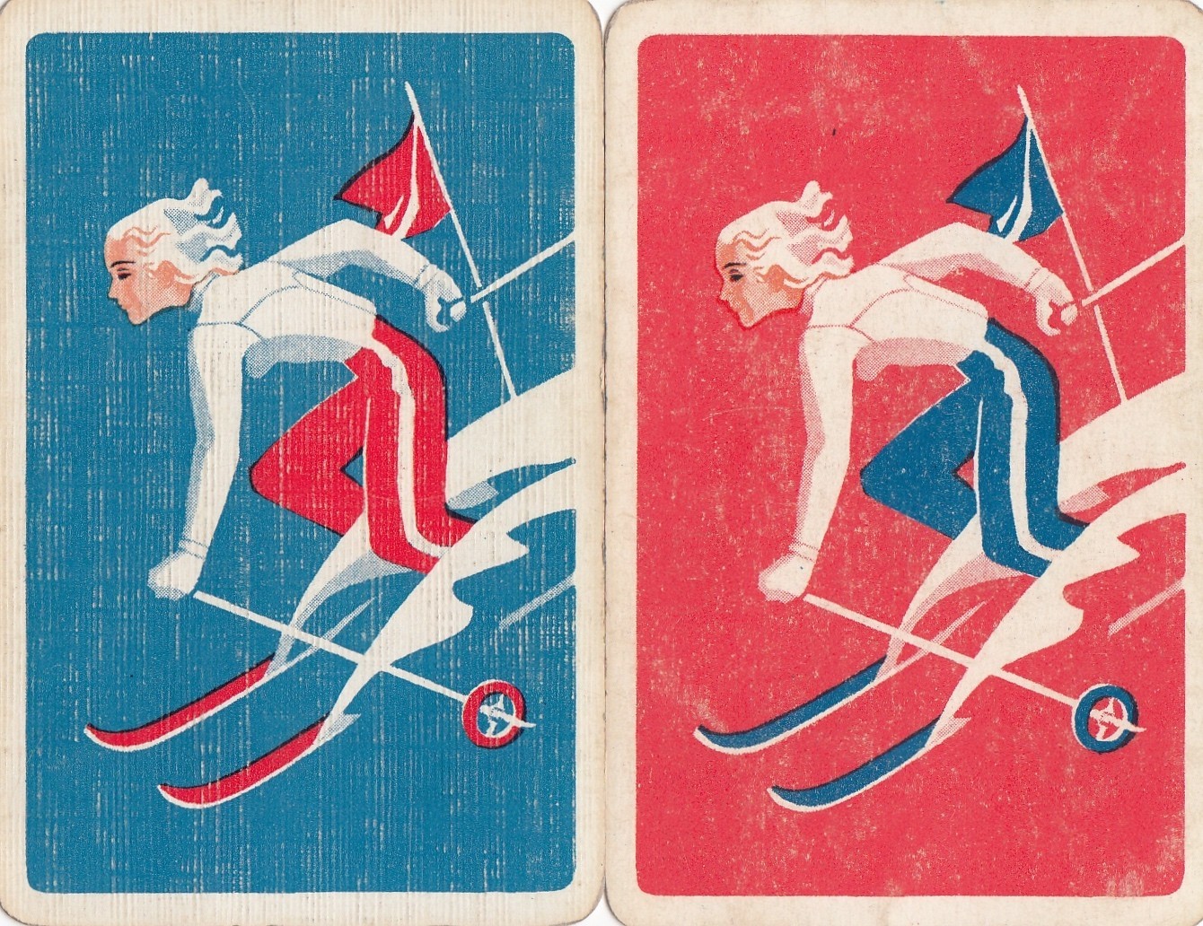 LADIES - set of 2 single vintage playing cards | eBay